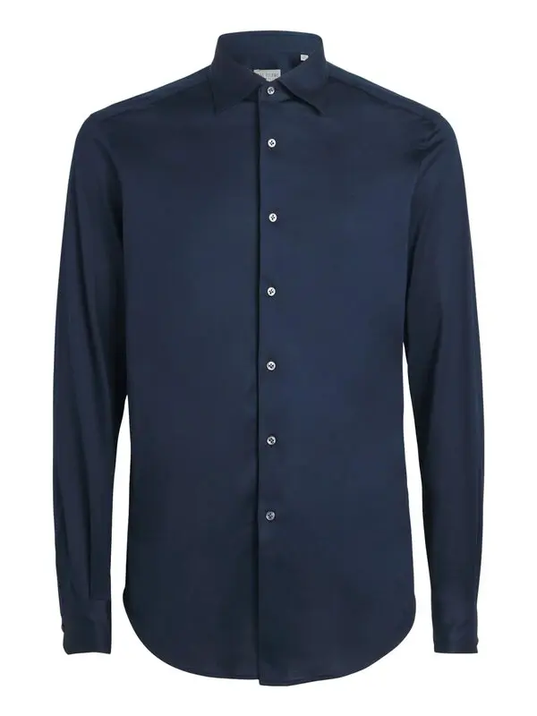 Pal Zileri Cotton Jersey Shirt - Navy