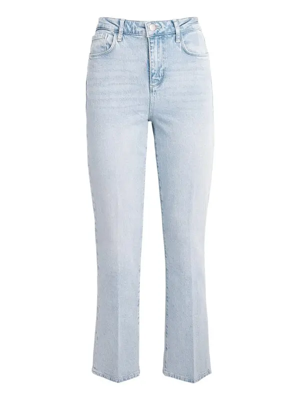 L'Agence Tati Cropped Micro Bootcut Jeans - Blue