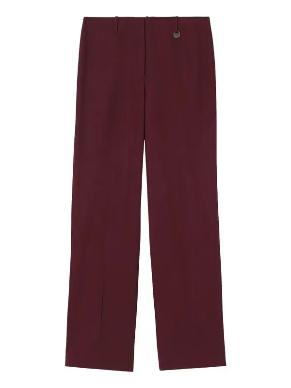 Burberry Wool Tailored Trousers - Red