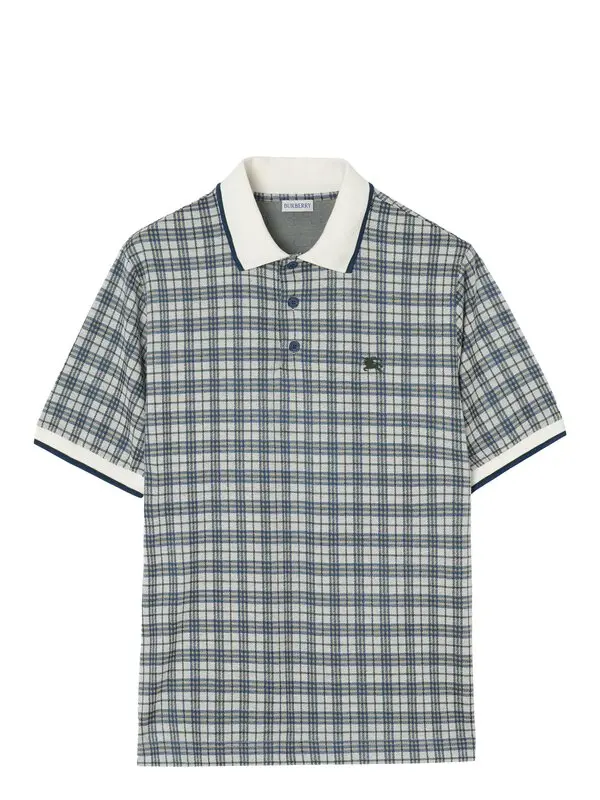 Burberry Jacquard Ekd Polo Shirt - Blue