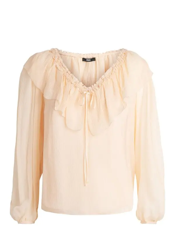 Paige Plissé Michelina Blouse - Pink