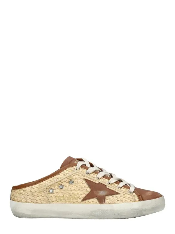 GOLDEN GOOSE Raffia Super Star Sabot Sneakers - Beige