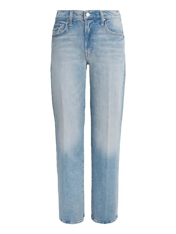 MOTHER The Zip Rambler Skimp Mid-rise Jeans - Grey