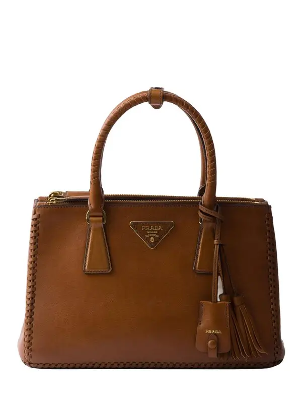 Prada Medium Leather Galleria Top-handle Bag - Brown
