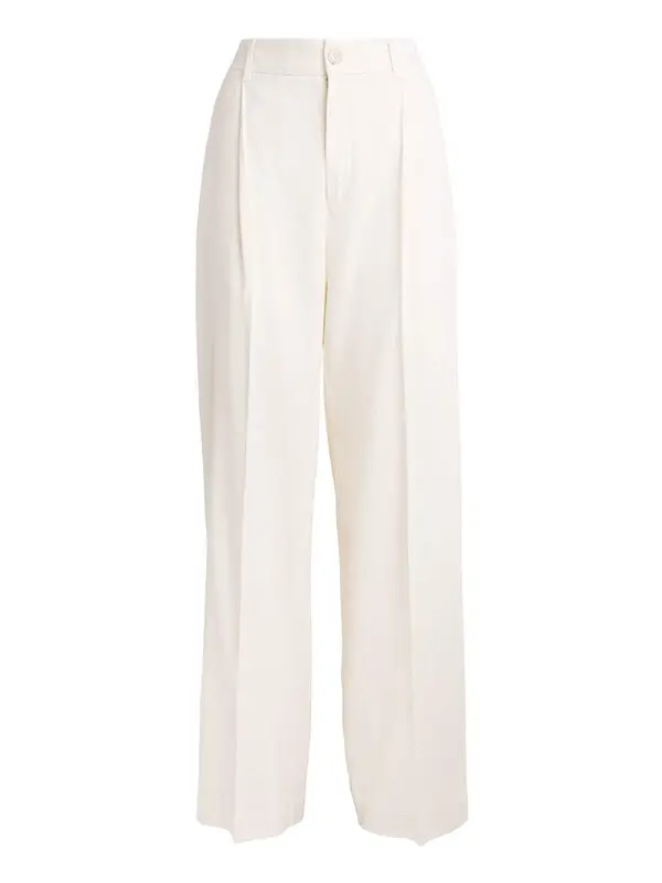 Paige Westin Pleated Wide-leg Trousers - Ivory