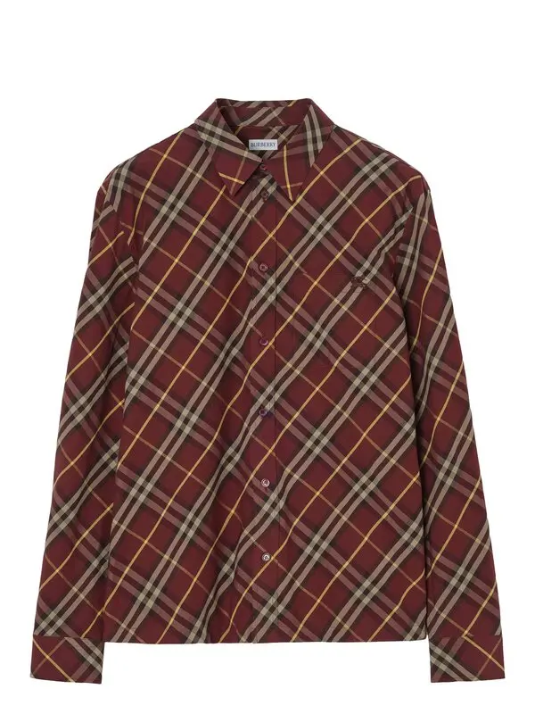 Burberry Cotton Check Shirt - Red