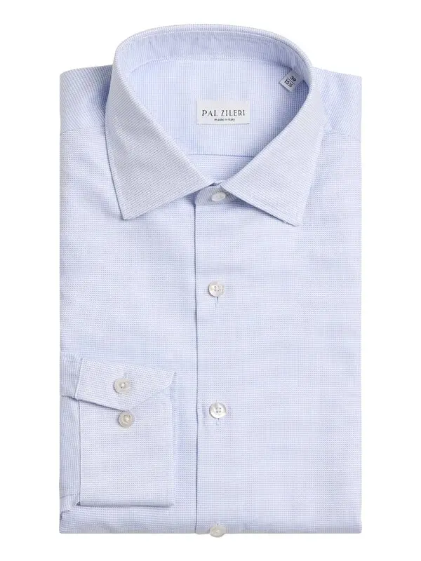 Pal Zileri Cotton Micro-check Shirt - Blue