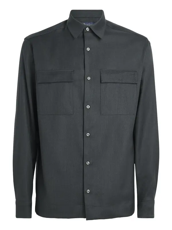 Paul & Shark Virgin Wool Overshirt - Green
