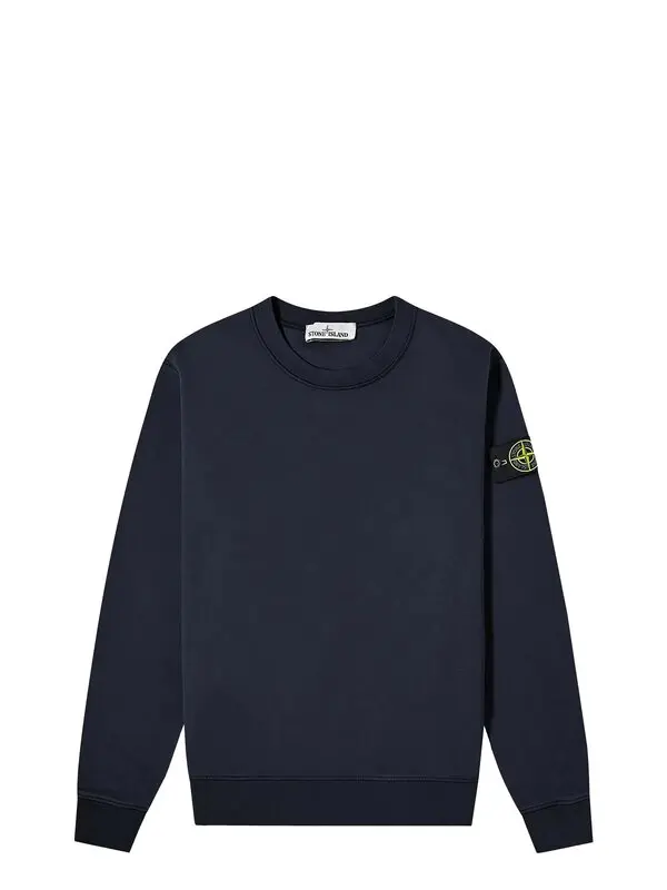 Stone Island Garment Dyed Crewneck Sweatshirt - Blue