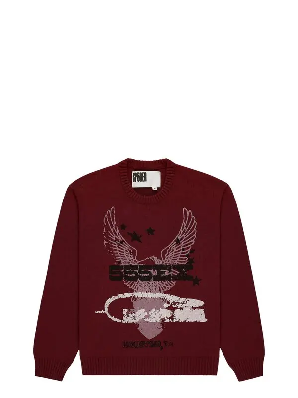 SP5DER 555ex Knit Sweater - Red