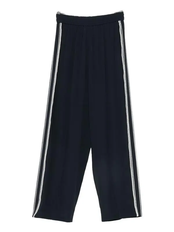 Fabiana Filippi Silk Blend Wide Leg Trousers - Blue