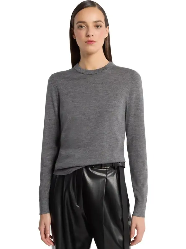 Michael Kors Cashmere Blend Crew Neck Sweater - Grey