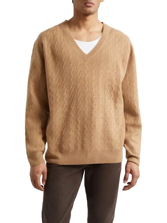 TOM FORD V-neck Wool Sweater - Toffee