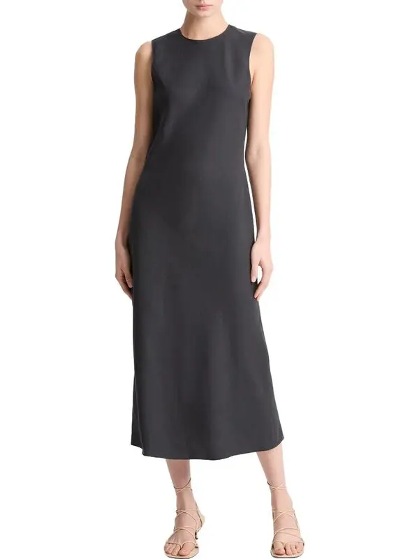 Vince Bias Shell Midi Dress - Ink