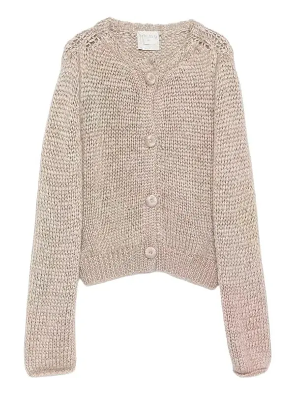 FORTE_FORTE Chunky Knit Button-up Cardigan - Neutrals