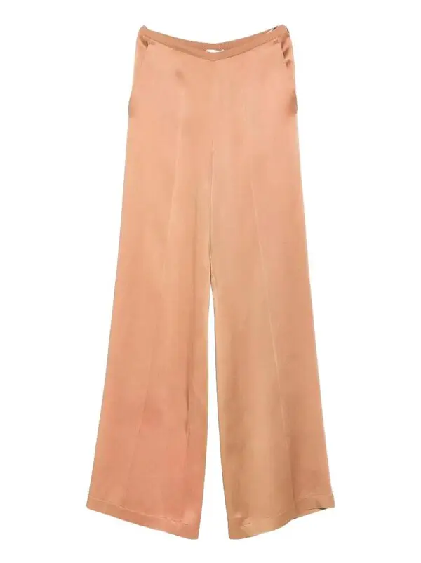 FORTE_FORTE Satin Finish Wide-leg Trousers - Neutrals