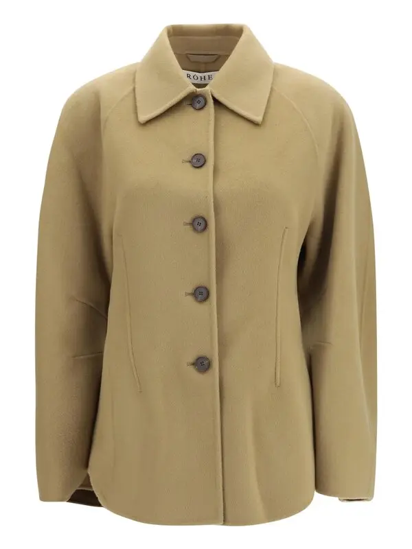 RÓHE Sculptural Oversized-sleeve Jacket - Beige