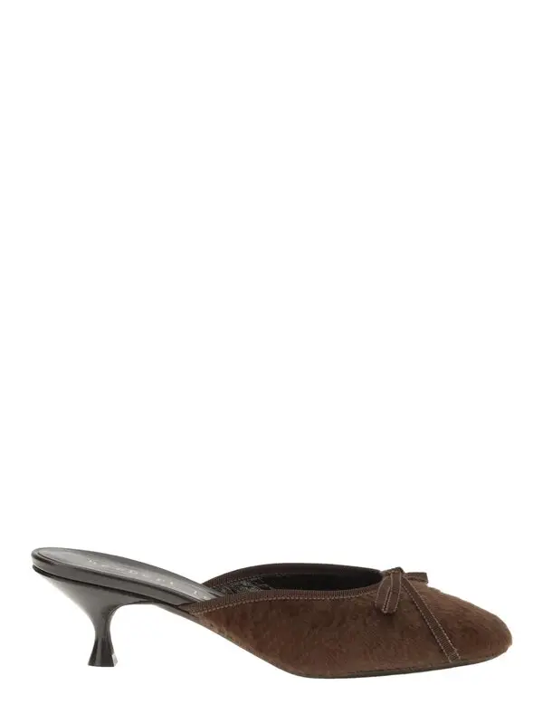 HERBERT LEVINE Fur Sandals - Brown