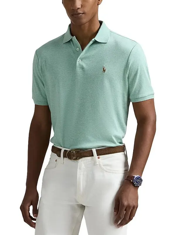 Polo Ralph Lauren Classic Fit Soft Cotton Polo Shirt - Celadon Heather