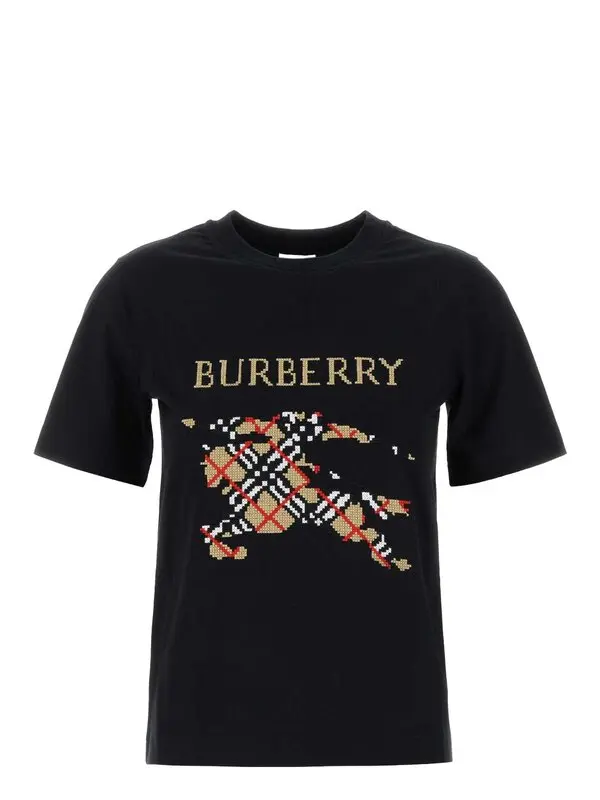 Burberry Stretch Cotton T-shirt - Black