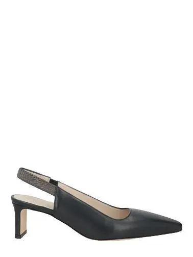 Fabiana Filippi Leather Slingback Pumps - Black