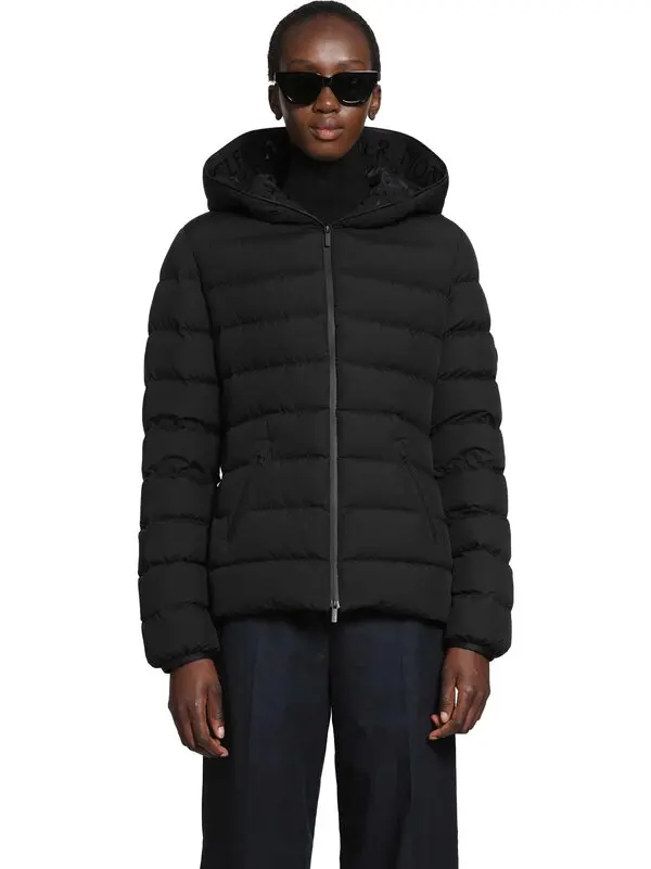Moncler Padded Hooded Zip-up Jacket - Black