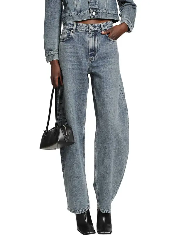 Alaïa Round Denim Jeans - Blue