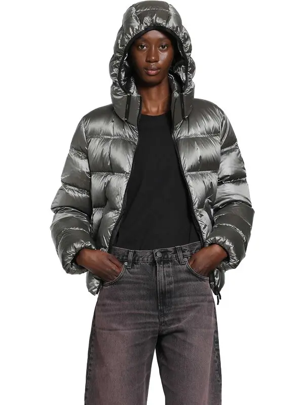 Moncler Sensation Short Down Jacket - Silver