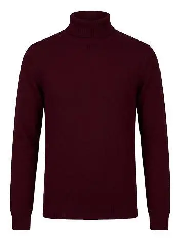 Alpha Studio Merino Wool Turtleneck Sweater - Red
