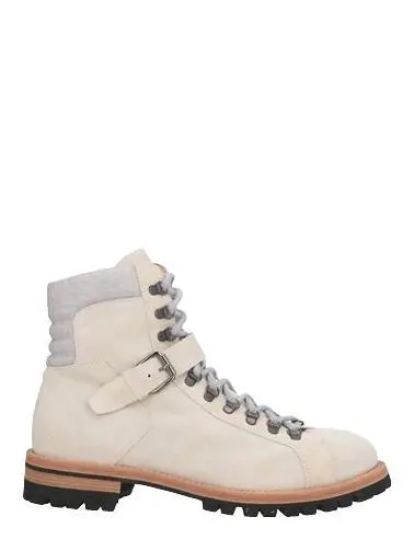 Eleventy Light Leather Ankle Boots - Grey