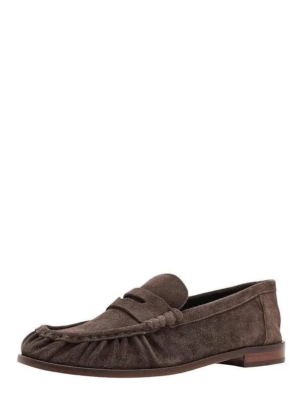 Schutz Tyche Loafer Flat Shoes - Brown