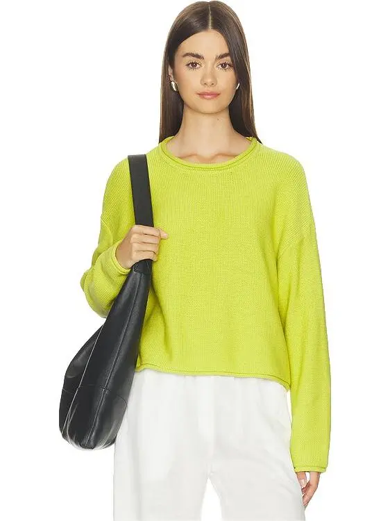 LESET Mae Crewneck Sweater - Chartreuse
