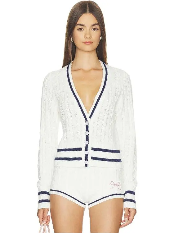 LoveShackFancy Evabella Cardigan - Ivory