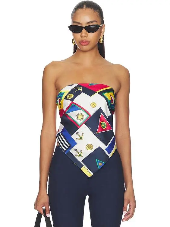SEROYA Hark Satin Top - Multi