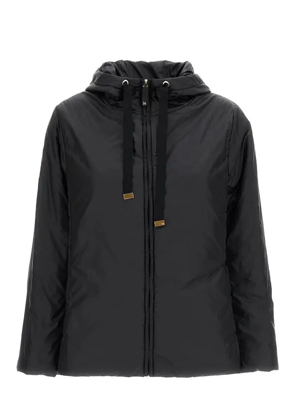 Max Mara Hooded Jacket With Cameluxe Padding - Nero