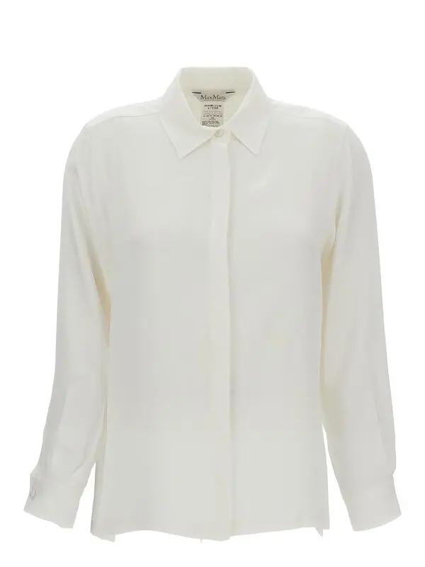 Max Mara Crepe De Chine Shirt - White