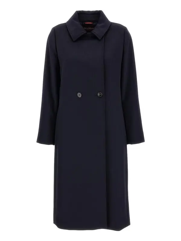 Max Mara Wool Robe Coat - Blu