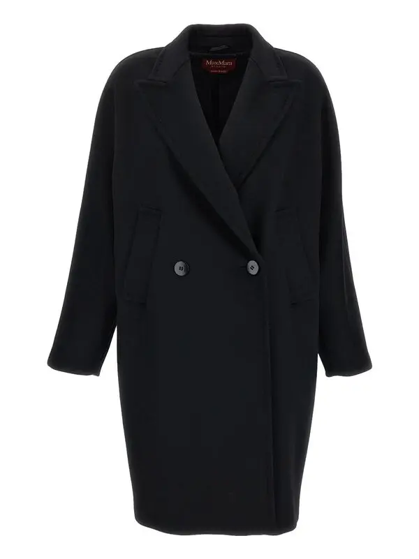 Max Mara Double-breasted Wool Coat - Nero