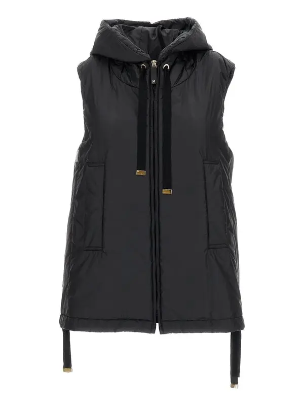 Max Mara Hooded Padded Vest - Nero