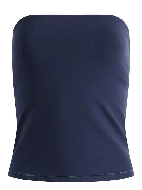 SKIMS Cotton Jersey Tube Top - Navy