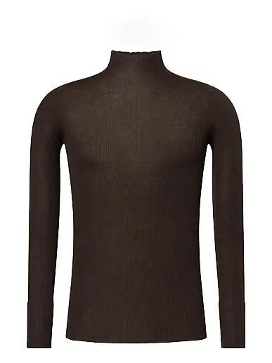 Rick Owens Turtle-neck Ribbed Knit-wool Top - Grease