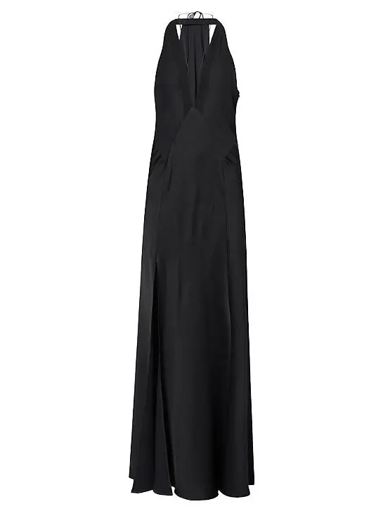 Victoria Beckham Panelled Cami Woven Maxi Dress - Black