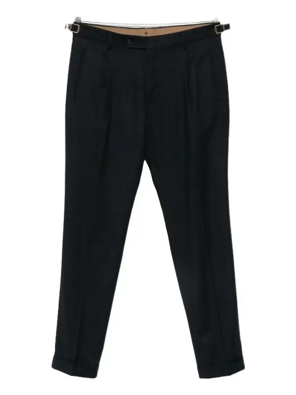 BERWICH Tailored Casual Pants With Belt Loops - Black