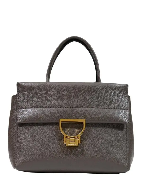 COCCINELLE Medium Arlettis Textured Leather Tote Bag - Black