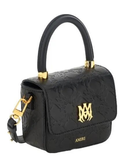 Amiri Ma Quad Leather Nano Bag - Black