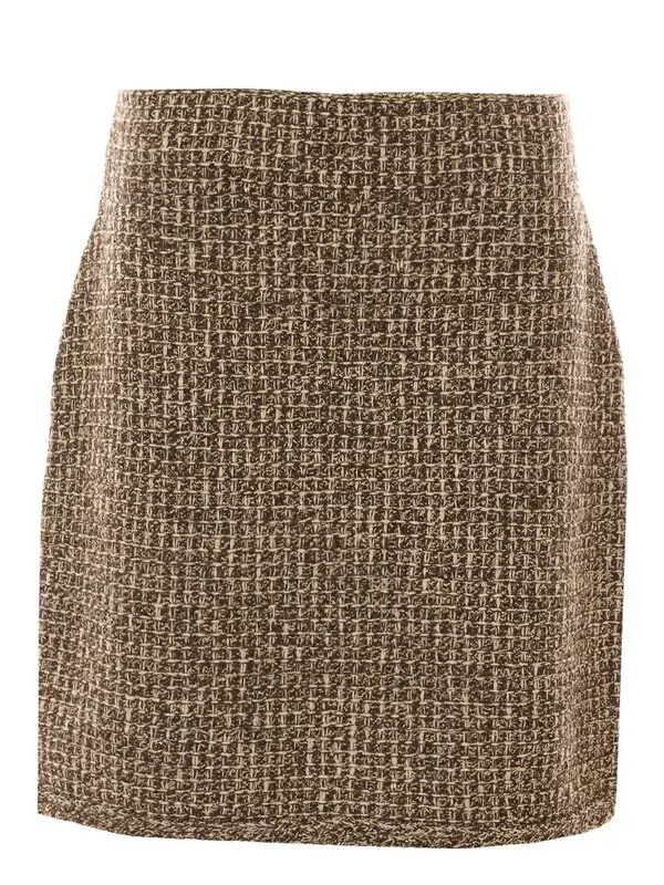Fabiana Filippi Sequined Tweed Mini Skirt - Green