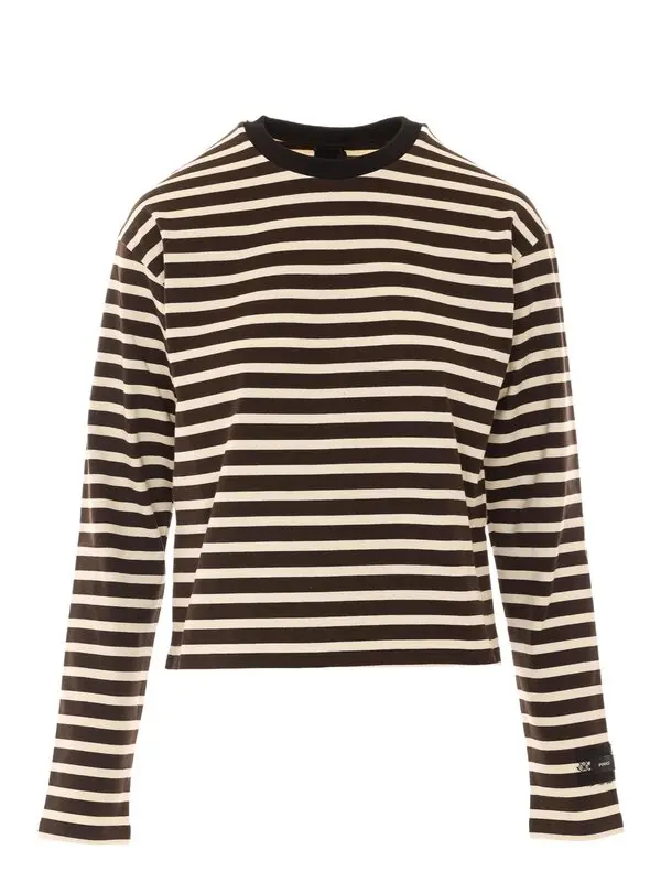 Pinko Striped Lace Cuff Jumper - No