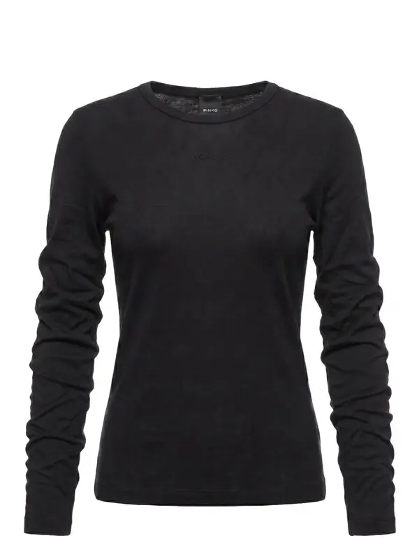 Pinko Long Sleeve Knit Top - Black