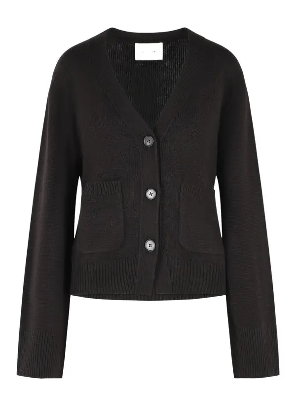 LISA YANG Button Cardigan - Black