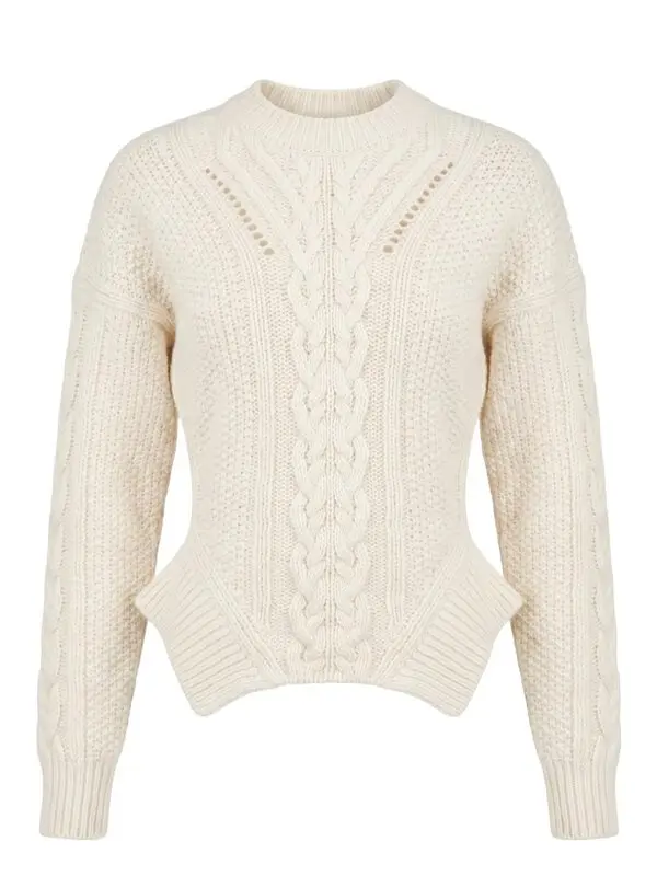 DONDUP Long-sleeve Crew-neck Sweater - White